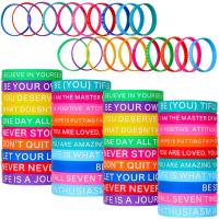 China Custom Inspirational Silicone Wristbands With Good Silicone Rubber Material And Acceptable OEM/ODM Services for sale