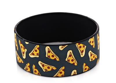 China 25mm Width Full Color Printed Promotional Custom Silicone Rubber Wristbands for sale