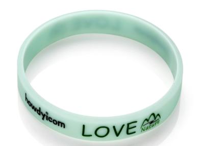 China 2.5mm Thickness Debossed And Color Filled Custom Silicone Rubber Wristbands for sale