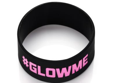 China Promotional Deboss Fill Custom Silicone Rubber Wristbands 1 Inch Width for sale