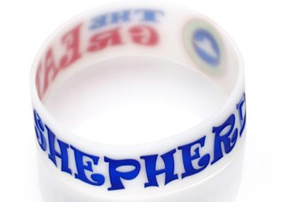 China Event Giveaways Logo Deboss Fill Custom Silicone Rubber Wristbands 25mm Width for sale