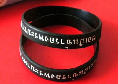 China Beautiful Pattern Custom Rubber Bands Black Thai King Memorial Imprinted for sale