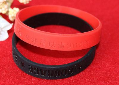 China Solid Color Based Custom Silicone Rubber Wristbands 202*12*2mm Dimension for sale