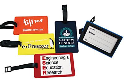 China Custom Printed Plastic Luggage Tags , Plastic Luggage Labels Stamping Process for sale