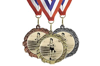 China Customized Gifts Miraculous Metal Gold Award Marathon Sports Medal With Ribbon Metal Award Medals for sale