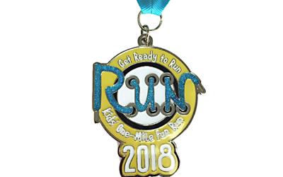 China Soft Ribbons Running Award Medals , Custom Sports Medals 55*55mm Dimension for sale