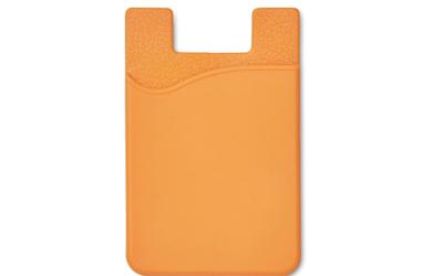China OEM / ODM Label Silicone Credit Card Holder Yellow Color Printed Smart Wallet for sale