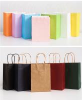 China Custom Kraft Paper Gift Bag with Logo for Food Boutique Retail 80-300gsm for sale