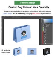 China Christmas Gift Packaging Kraft Paper Bag with Flexiloop Handle and Custom Logo Design for sale