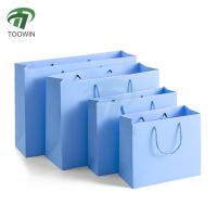 China Custom Logo Laminated White Paper Bag for Cosmetic Jewelry Packaging 300gsm for sale