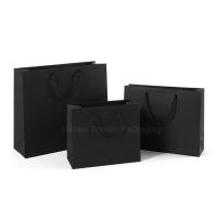 China Custom Logo Kraft Paper Gift Bag with Handles Stand Up Pouch for Jewelry Garment Packaging for sale