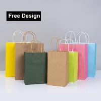 China Custom Kraft Paper Bag for Shoes Clothing Packaging Gift Shop Durable 120gsm for sale