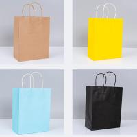 China Custom Kraft Paper Bag for Shoes Clothing Packaging Gift Shop Durable 120gsm for sale