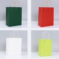 China Custom Kraft Paper Bag for Shoes Clothing Packaging Gift Shop Durable 120gsm for sale