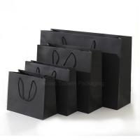 China Custom Black Matte Art Paper Shopping Bag with Luxury Design for Retail Stores for sale
