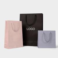 China Custom Black Matte Art Paper Shopping Bag with Luxury Design for Retail Stores for sale
