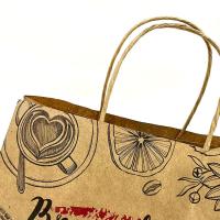 China Custom Kraft Paper Gift Bags with Logo for Retail Shopping 300gsm Durable for sale