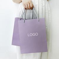 China Custom Matte Black Paper Bags with Logo for Boutique Retail 30x20x10cm for sale