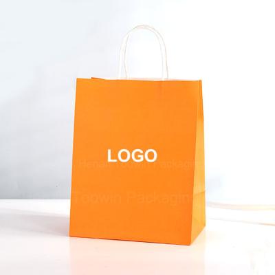 China Customized White Paper Bags with Black Handle 32x22x10cm for Grocery Store for sale
