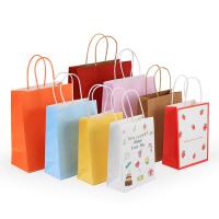 China Custom Yellow Kraft Paper Bags for Clothes Christmas Wrapping Durable 30x20cm for sale