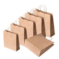China Toowin Kraft Paper Bags with Twisted Handles 16x6x12 Inches 130G Customizable for sale
