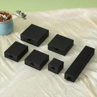 China Custom Logo Velvet Tray Jewelry Box with Foam Insert for Bracelet Necklace 10x10x3.5cm for sale
