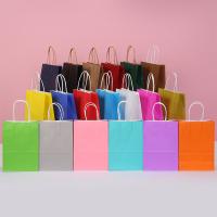 China Custom Kraft Paper Gift Bag with Flexiloop Handle 12x8x4 inch Durable Plain Bags for Retail for sale