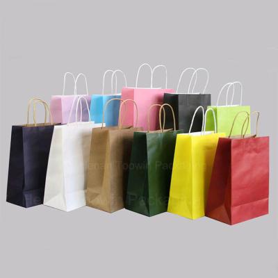 China Custom Kraft Paper Bag with Handles for Wine Bouquet Flower Gift Carry Bag 300gsm for sale