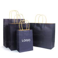 China Custom Kraft Paper Bags with Logo in Multiple Colors 30x40cm Durable Retail Packaging for sale