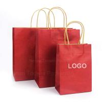 China Custom Kraft Paper Bags with Logo in Multiple Colors 30x40cm Durable Retail Packaging for sale