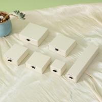 China Wholesale Custom Paper Jewelry Boxes 5x5x3.5cm Kraft Storage Organizer for Necklace Earrings for sale