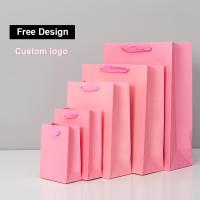 China Toowin Custom Kraft Paper Shopping Bags with Ribbon Handle Matte Film 3000 sqm Factory for sale