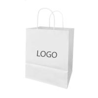 China Custom Kraft Paper Gift Bags with Personalized Print and Custom Color for Retail Stores for sale