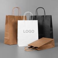China Custom Kraft Paper Bag with Handle 8x4.75x10.5 inch for Retail Shoe Store Packaging for sale