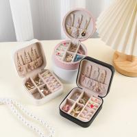 China Matt Lamination Mini Square Jewelry Storage Box 10x10x5cm for Girls Travel Organizer for sale