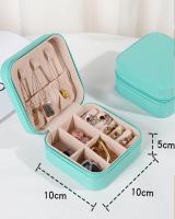 China Matt Lamination Mini Square Jewelry Storage Box 10x10x5cm for Girls Travel Organizer for sale