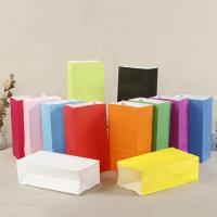 China Square Bottom Brown Kraft Paper Bags for Fruits Vegetables Grocery Custom Logo 300gsm for sale