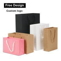 China Custom Kraft Textured Paper Bag for Shoes Clothing Eco-Friendly Packaging 3-5 Days Delivery for sale