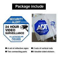 China Toowin Outdoor Metal Aluminum Reflective CCTV Warning Signs 25x25cm 30x30cm for sale