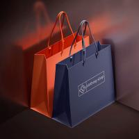 China Customized Logo Accepted Offset Printing Pink Paper Shopping Bag with Handles for sale