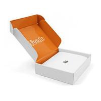 China Toowin Custom Corrugated Shipping Box 3x3x3cm Soy Ink White for Candles Jewelry for sale