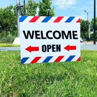 China Toowin Eco Friendly Yard Sign 24x26 Inch with Aluminum Alloy Tube Pole Single Side Printing for sale
