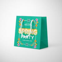 China Custom Kraft Paper Shopping Bag Reusable Gift Bag for Cosmetics Perfume Retail 300gsm for sale