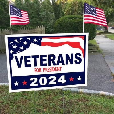 China 18x24 PP Sublimation Blank Yard Signs 2 Sided for Sports America Outdoor Advertising for sale