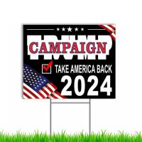 China 18x24 PP Sublimation Blank Yard Signs 2 Sided for Sports America Outdoor Advertising for sale
