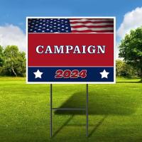 China 18x24 PP Sublimation Blank Yard Signs 2 Sided for Sports America Outdoor Advertising for sale