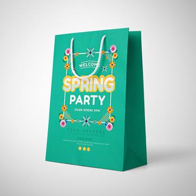 China Custom Kraft Paper Shopping Bag with Matte Lamination and Three-Strand Rope Handle 30x40cm for sale