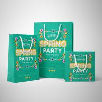 China Custom Kraft Paper Shopping Bag with Matte Lamination and Three-Strand Rope Handle 30x40cm for sale