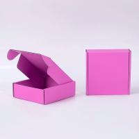 China Custom Corrugated Board Jewelry Box Digital Printing Purple Hat Necklace Hamper Packaging for sale