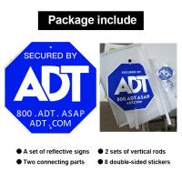China Custom Reflective Traffic Signs Toowin Aluminum 30x30cm Warning Sticker for Yard Security for sale